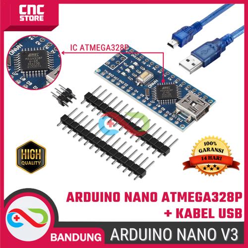 Jual Arduino Nano V3.0 ATmega328P CH340 CH340G 5V Board + Kabel USB ...