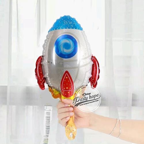 Jual balon foil roket mini / balon astronot / balon luar angkasa ...