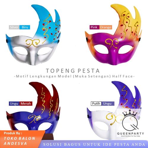 Jual Topeng Pesta Halloween Half Face / Mask Party Half Face ...