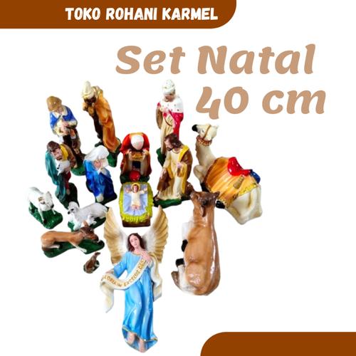 Jual SET PATUNG NATAL 40 CM / HADIAH NATAL / NATIVITY SCANE / PATUNG ...