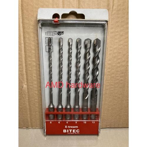 Jual SDS PLUS MATA BOR TEMBOK BETON SET BITEC XTREAM ROTARY HAMMER 4 / 6 pc - SET ISI 4 pcs ...