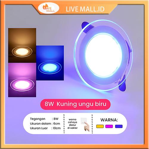 Promo LAMPU DOWNLIGHT LED 3 WARNA 6WATT / KUNING BIRU UNGU / PUTIH ...