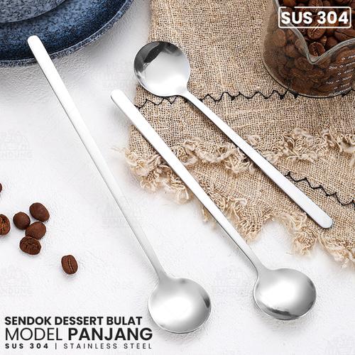 Promo Sus 304 Sendok Dessert Bulat Model Panjang Stainless Steel ...