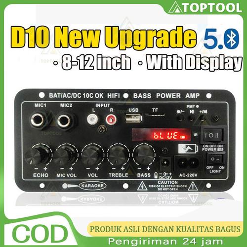 Jual Top Tool Amplifier Board Audio Bluetooth USB Radio TF DIY Subwoofer D5 D10 D3 Karaoke Power ...