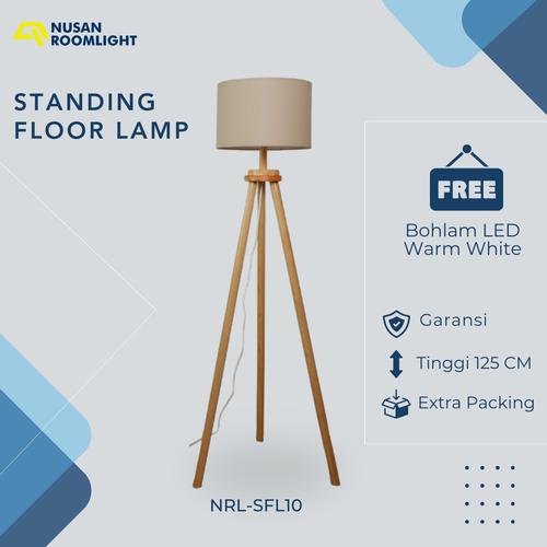 Jual NRL Lampu Berdiri Standing Floor Lamp Tripod Ruang Tamu Kamar ...