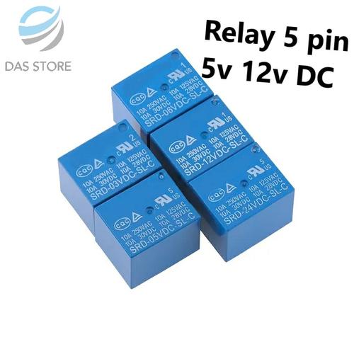 Jual Relay SONGLE 5V & 12V 10A Original SRD-05VDC-SL-C 5pin T73 DC Control Coil - 5V - Kab ...