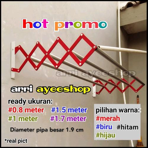 Promo jemuran dinding lipat AJS PRODUCT(model polosan/tanpa cantolan ...