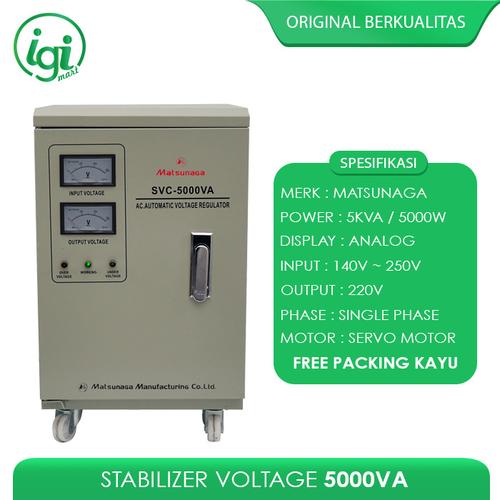 Jual STAVOLT SVC 5000W MATSUNAGA STAVOL LISTRIK 5000VA STABILIZER ...