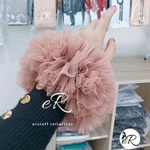 Promo CEPOL TILE JUMBO / SCRUNCHIE RENDA TULE / IKAT RAMBUT RENDA TILE ...