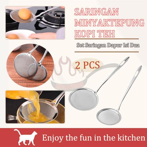 Promo Saringan Minyak Teh Kopi Tepung Halus Stainless Serbaguna ...