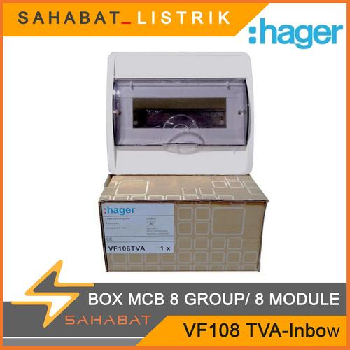 Jual HAGER BOX MCB INBOW TANAM VF108TVA TRANSPARAN 8 GROUP/ 8 MODUL ...