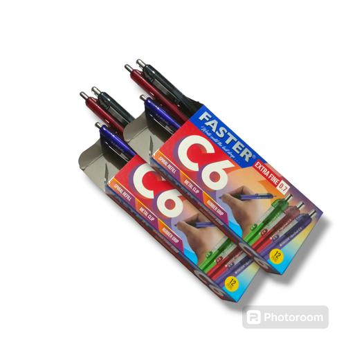 Jual 1 pack pulpen faster C6 isi 12 Stationery - Kab. Karanganyar ...