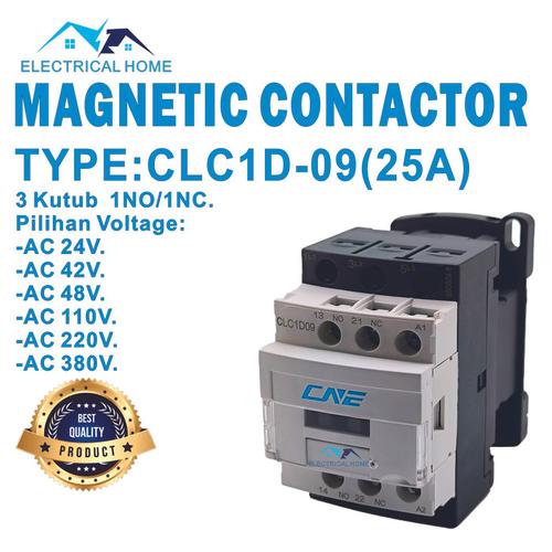 Promo Contactor Kontaktor CLC1D-09(25A）3 Kutub. - AC 24V - Kota ...