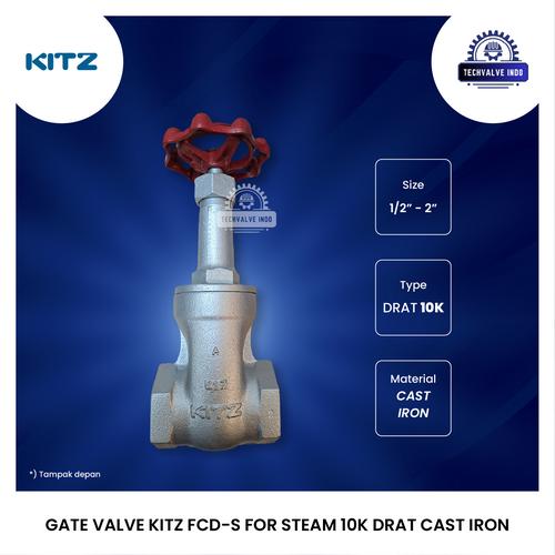Jual GATE VALVE KITZ 1/2" INCH FOR STEAM 10K DRAT ORIGINAL - Jakarta Barat - TechValve Indo ...