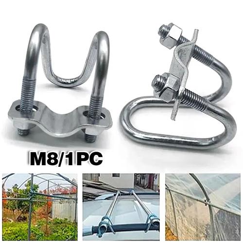 Jual Clamp Pipa Plat Besi M8 U-Shaped Cross Tube Clamp 20mm Karat Untuk ...