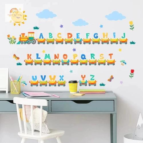 Jual Wall stiker Dinding Kamar Anak Abjad ABC Alphabet Train Belajar ...