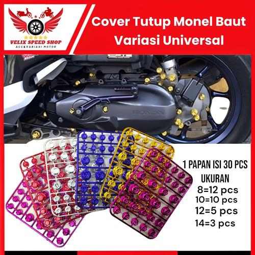 Jual MONEL TUTUP BAUT PROBOLT COVER BAUT BODY MOTOR UNIVERSAL - MONEL ...