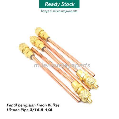 Jual Pentil Pengisian Freon Kulkas / Freezer ukuran Pipa 3/16 & 1/4 ...