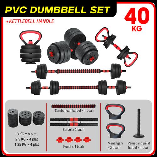 Jual Bettergrow Dumbbell Set 10KG 20KG 30KG 40KG PVC Alat Olahraga ...