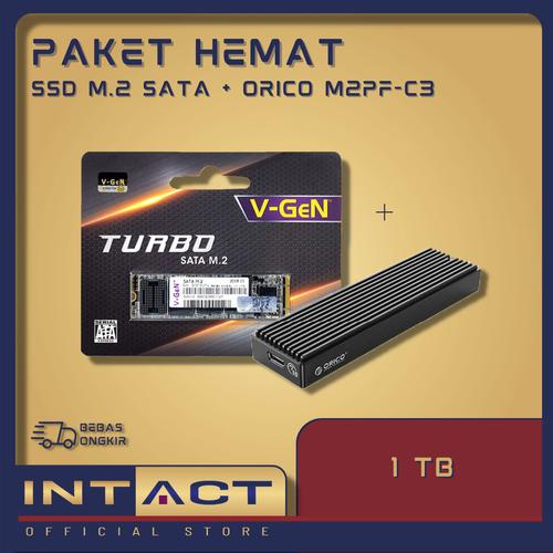 Promo SSD M.2 SATA 128gb 256gb 512gb 1tb 2tb V-GeN Turbo + Enclosure M ...