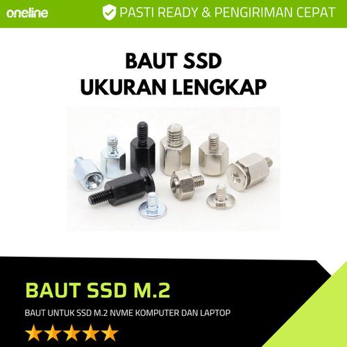 Jual Baut SSD NVMe M.2 SATA Screw Sekrup Mur Ukuran M2 M3 - Set M2 ...