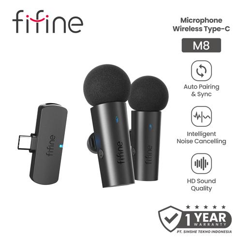 Promo Fifine Mic Wireless Lavalier Phone Single & Dual Microphone Type ...