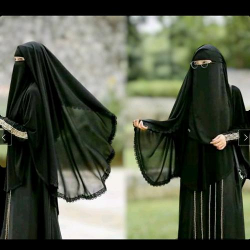 Promo Cadar Niqab Yaman Hafshoh Renda Full Layer Belakang/Cadar niqab ...