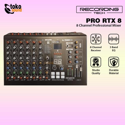 Jual Recording Tech Pro RTX8 - 8 Channel Professional Audio Mixer ...