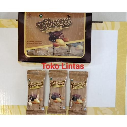 Promo Coklat Kacang Almond Tobelo Cokelat Compound isi Kacang Almond ...
