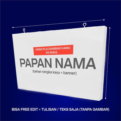 Jual Papan Nama / Plang / Plakat Banner Custom Desain - 60 x 40 - Kab ...