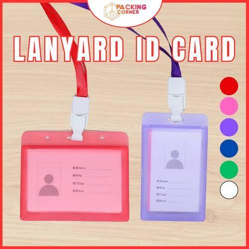 Jual Name Tag Lanyard Id Card Gantungan Kartu Nama Vertikal Horizontal Transparan Warna Warni ...