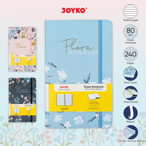 Promo Buku Tulis Catatan Bergaris Ruled Notebook Joyko NB-726 Flora ...