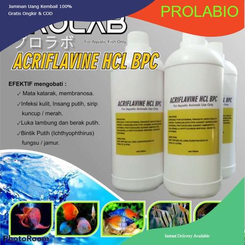 Promo Acriflavine HCL BPC PROLAB 1 LITER Obat Antiseptik Untuk Ikan ...
