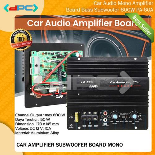 Jual Subwoofer Mono Bass 600W PA-60A Car Audio Amplifier Board ...