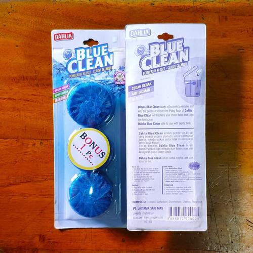 Jual Dahlia Blue Clean Tablet Biru Pembersih Kloset Closet Toilet isi 3 ...