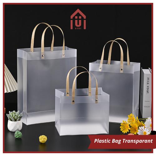 Promo UNISO - PLASTIC BAG TRANSPARANT BENING TAS MIKA SOUVENIR POLOS ...