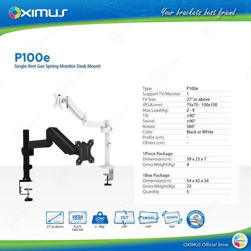 Jual BRACKET MONITOR DESKMOUNT GAS SPRING OXIMUS P100e TILT SWIVEL ...