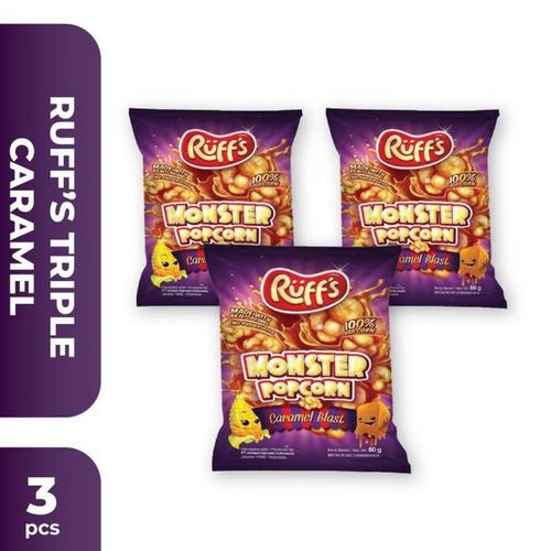Promo 3PCS Ruffs MONSTER POPCORN Caramel Blast 70gr / Ruff's Popcorn ...