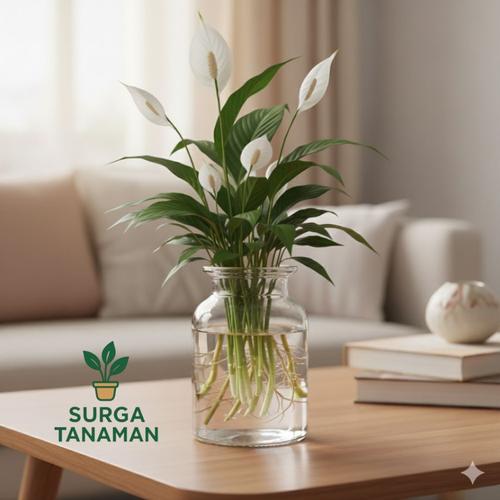 Promo Tanaman media air peace lily / spathupillum - tanaman peace lily ...