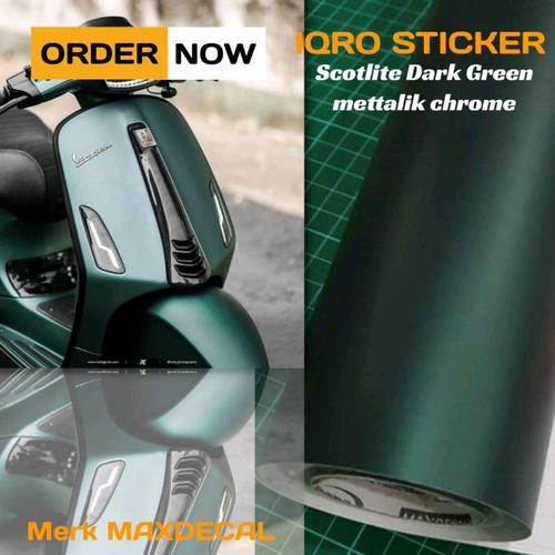 Promo stiker skotlet motor dark green satin doff stiker variasi motor ...