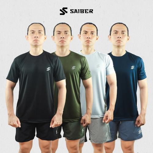 Promo Saiber - Kaos Olahraga Dry Fit Basic Pria T-Shirt Running Jogging ...