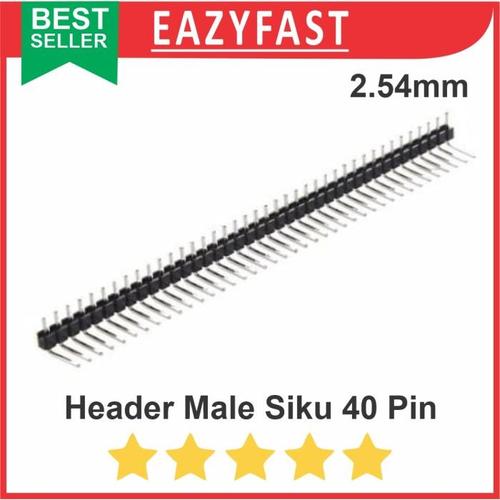 Jual Pin Header Male Jantan Siku L Bengkok 1x40 PCB 2.54mm Row Tulang ...