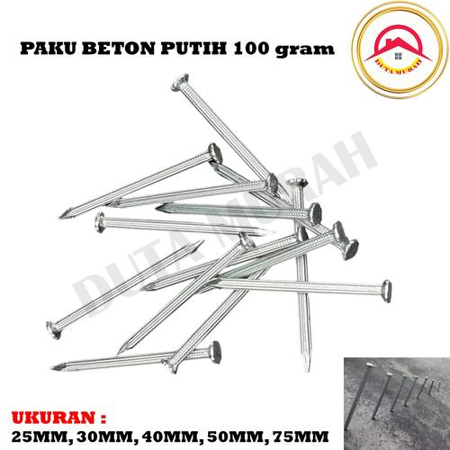 Jual Paku Dinding Tembok Beton Baja Putih Paku Beton 2.5 cm 3 cm 4 cm ...