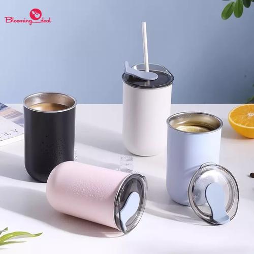 Jual Portable Cup Tumbler Coffee Mug Coffee Tea Cup Stainless Steel ...