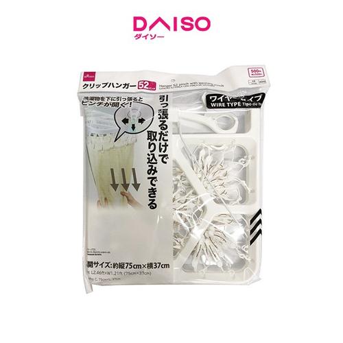 Jual Daiso Hanger 52 pinch with washing pinch-White - Jakarta Pusat ...