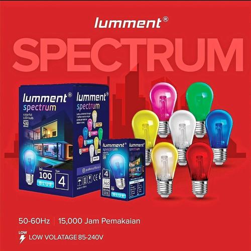 Jual LUMMENT SPECTRUM Lampu LED 4 Watt Bohlam Bulb Hias Warna ...