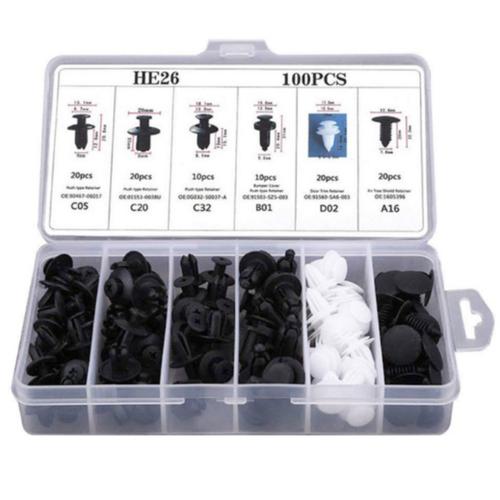 Jual 100PCS Baut Rivet Mobil/Universal Klip Bumper Baut Body Plastik ...