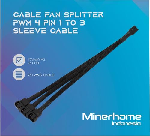 Jual Kabel Fan Hub Splitter 4 Pin PWM 1 to 3 Sleeve Cable - Kabel Fan ...