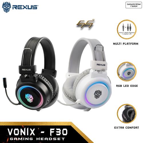 Promo Headset Headphone Gaming RGB PC Mobile Rexus Vonix F30 RGB Gaming Headset Headphone ...