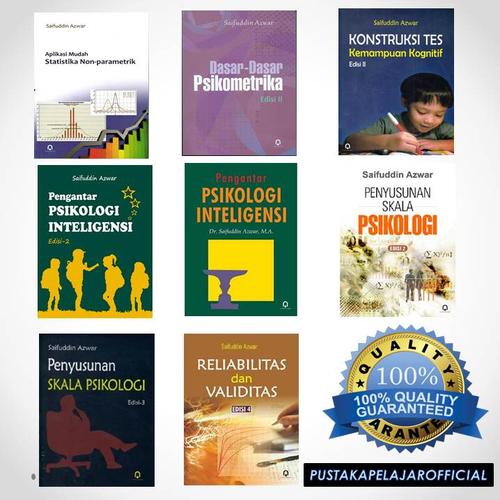Jual Koleksi Buku Ori Saifuddin Azwar - Pustaka Pelajar - Aplikasi Mudah Statistik Non ...